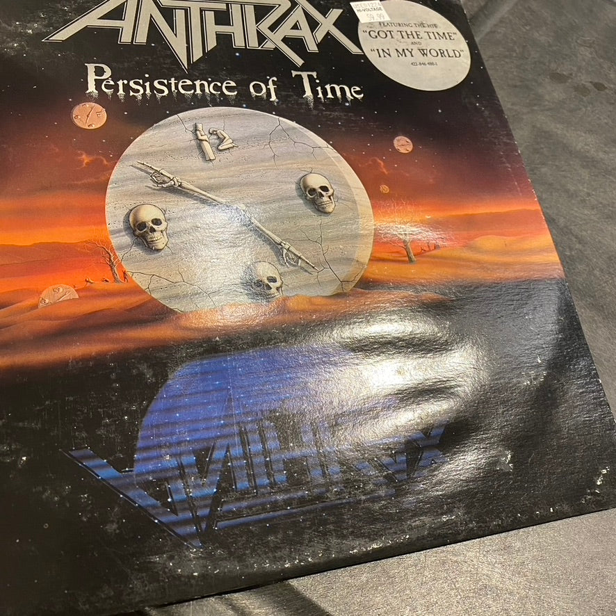Anthrax – Persistence Of Time LP USED VG+/G+ 1990 Pressing – Hi-Voltage ...