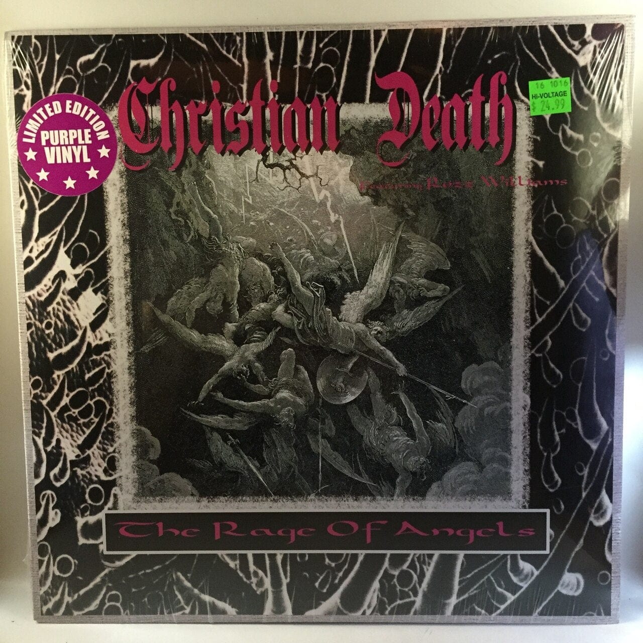 Christian Death w- Rozz Williams - The Rage of Angels LP NEW PURPLE VI ...
