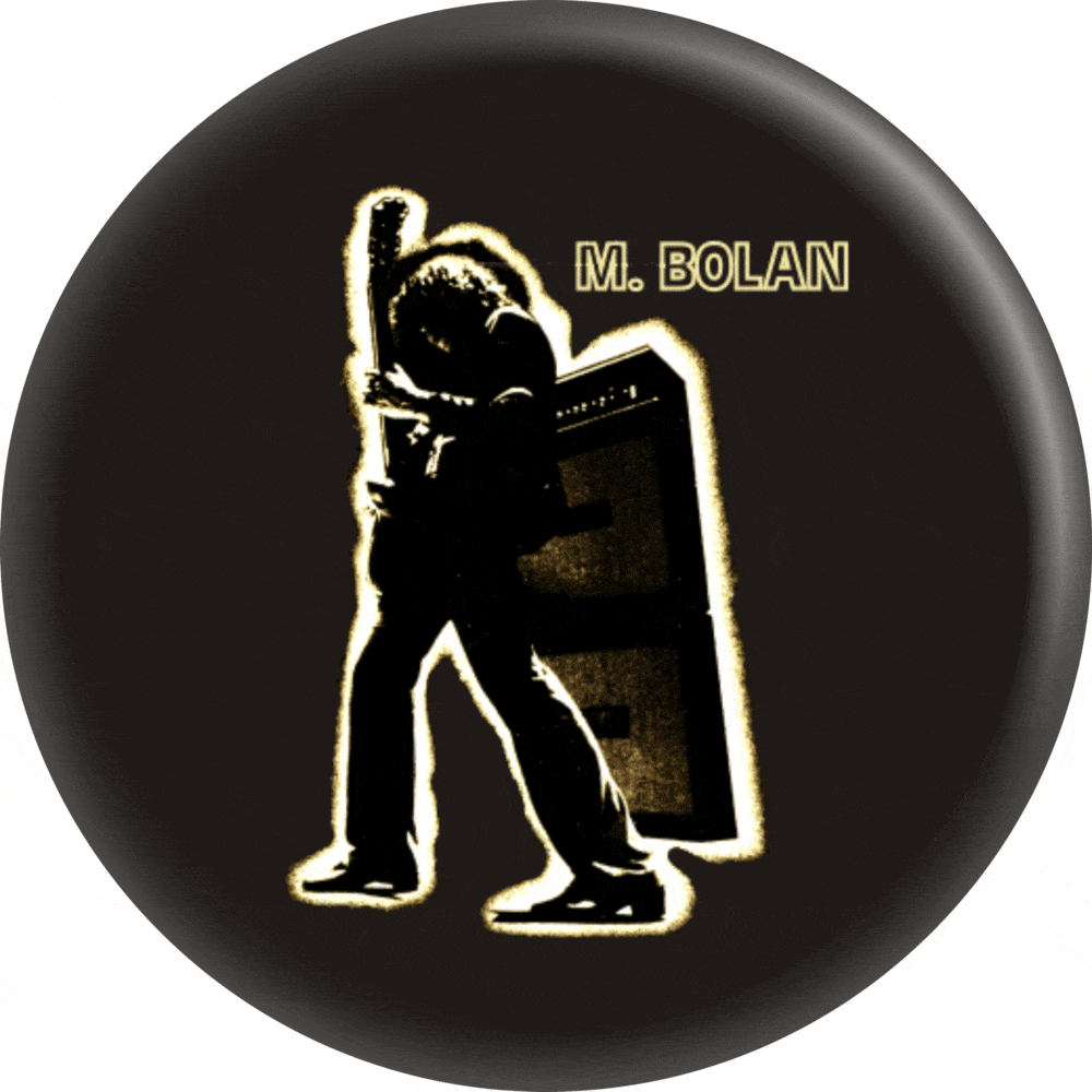 Pin-on Button - 1.5 Inch - Bolan, Marc - Playing Guitar – Hi-Voltage ...