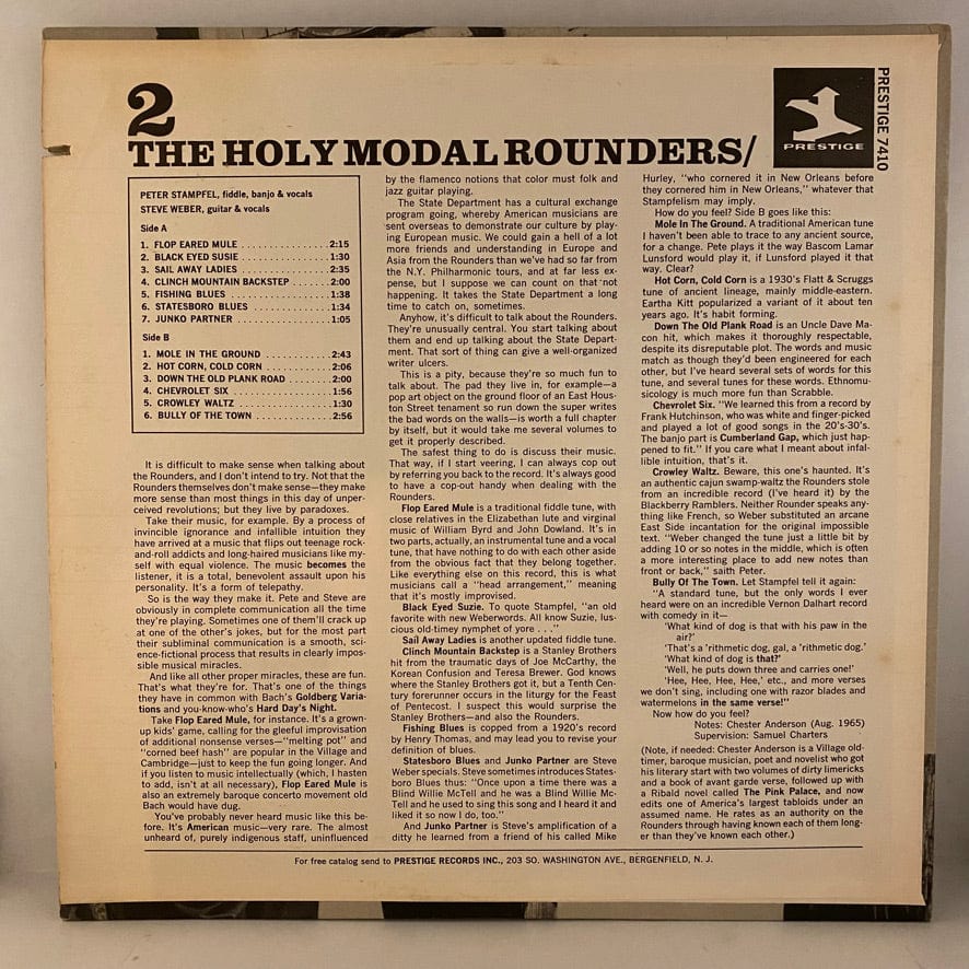 Holy Modal Rounders – The Holy Modal Rounders 2 LP USED VG+/VG+ Green ...