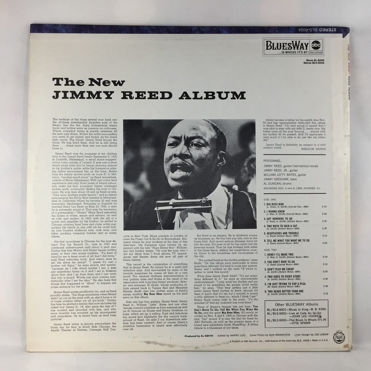 Jimmy Reed - The New Jimmy Reed Album LP VG++-VG++ USED – Hi-Voltage ...