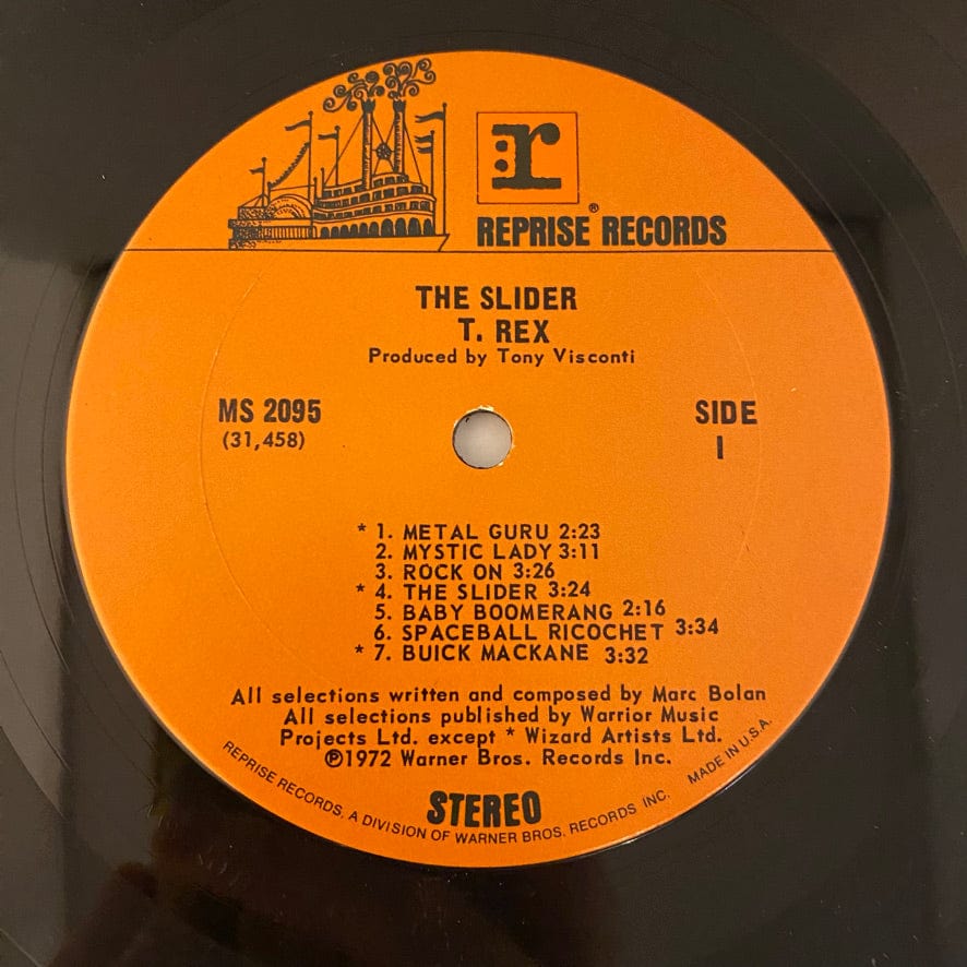 T. Rex – The Slider LP USED VG++/VG+ Original Pressing – Hi-Voltage Records