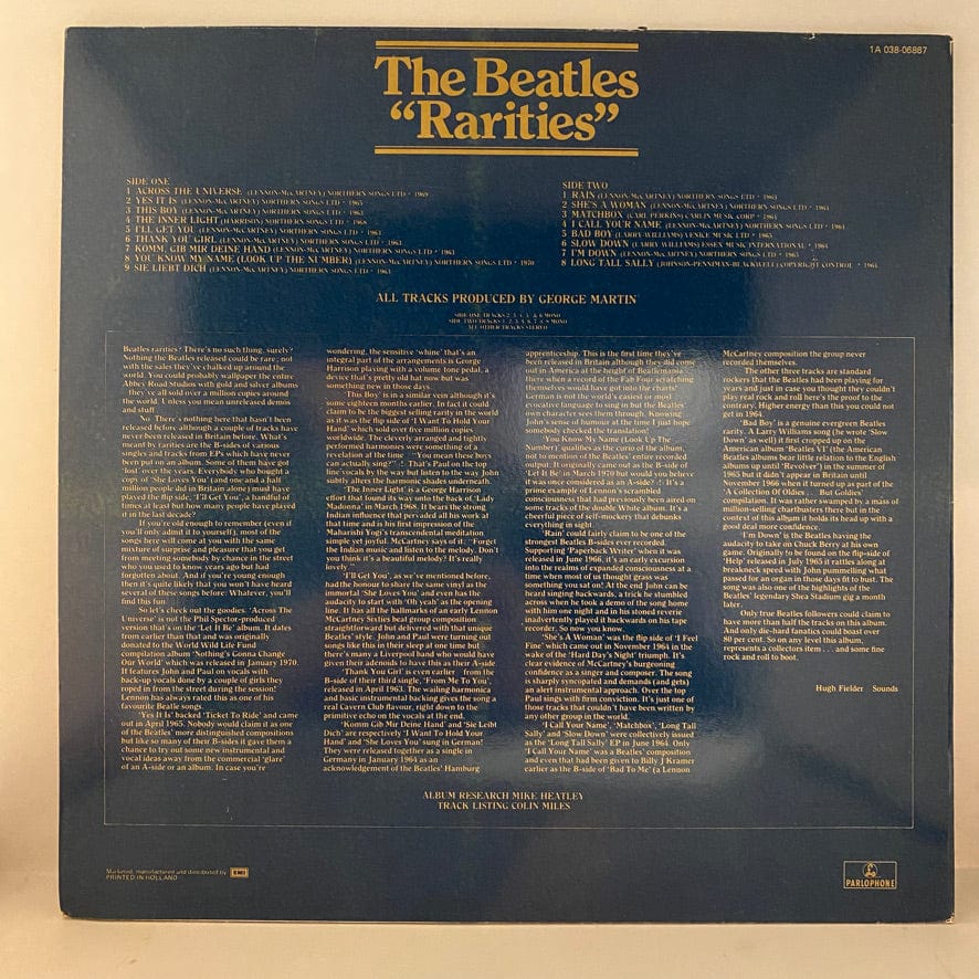 The Beatles – Rarities LP USED NM/VG+ 1979 Dutch Pressing – Hi-Voltage ...
