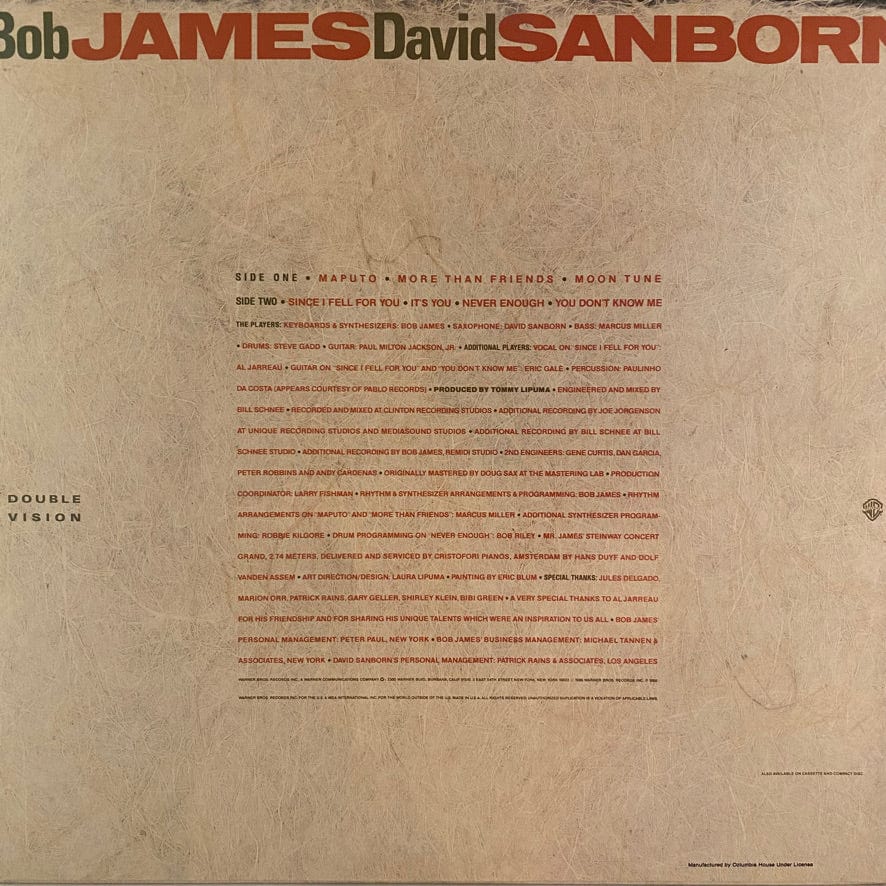 David Sanborn Double Vision Bob James